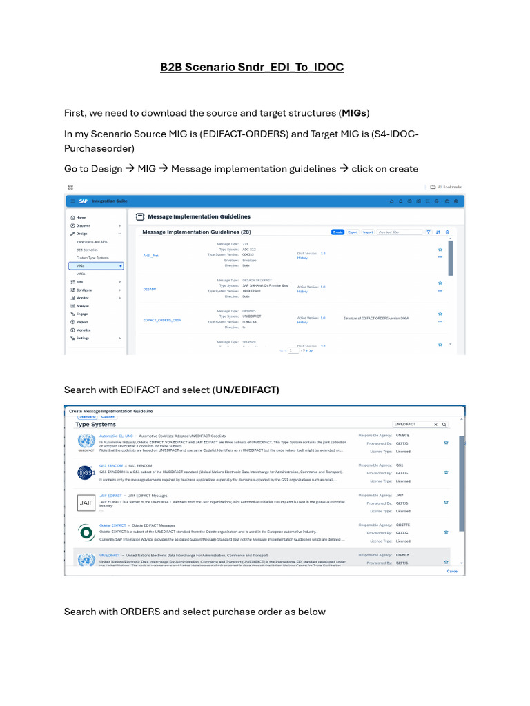 B2B Scenario Sender EDI To IDOC | PDF | Electronic Data Interchange | Software