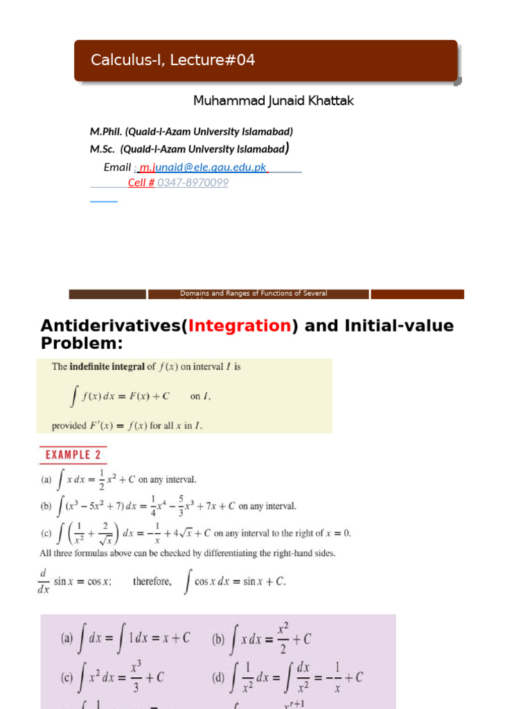 Calculus-I Lecture#04 | PDF