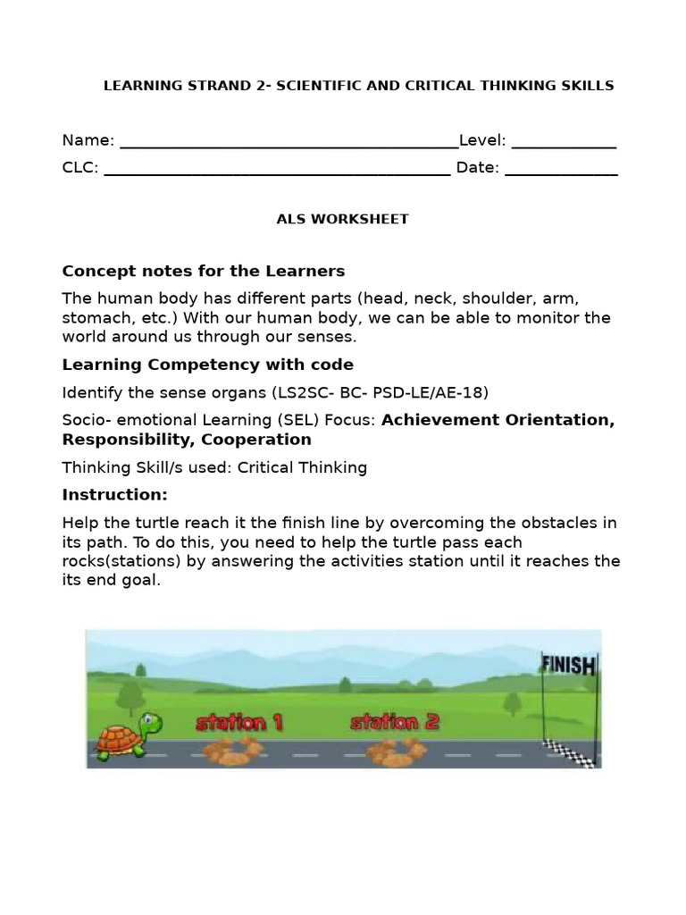 LEARNING STRAND 2 - Sense Organs - ELEM | PDF