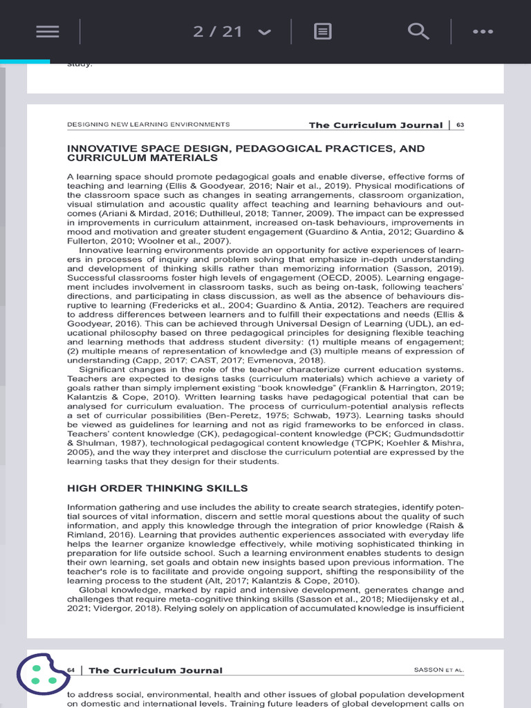 Designing New Learning Environments an Innovative Pedagogical ...