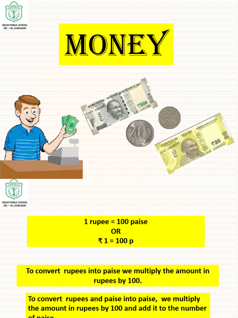 Converting Rupees to Paise Worksheet | PDF