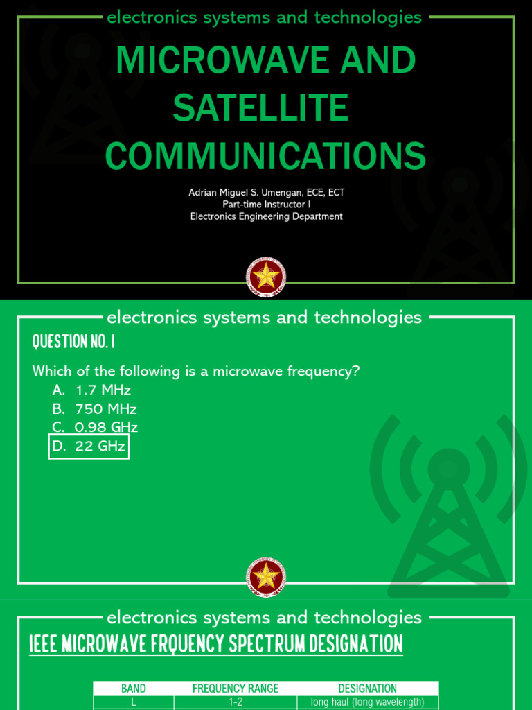 ESAT2.3 Microwave and Satellite Communications | PDF | Microwave | Waveguide
