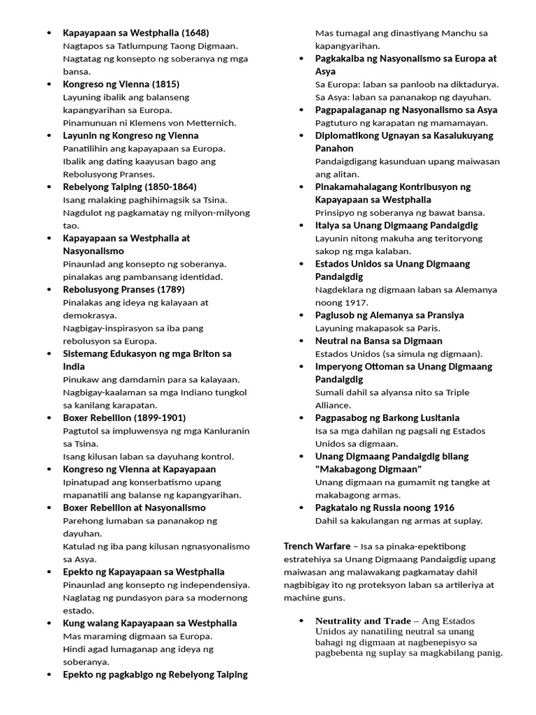 Review Notes Grade 8 | PDF