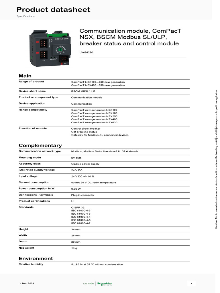 Schneider Electric - ComPacT-NSX-new-generation - LV434220 | PDF ...