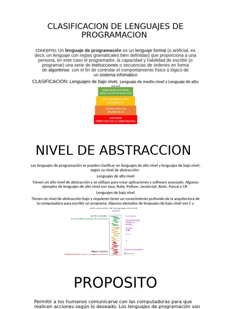 Clasificación de Lenguajes de Programación | PDF | Lenguaje de ...