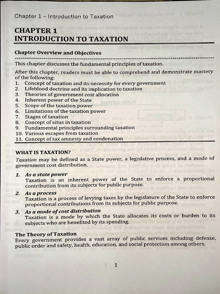 CHAPTER-1 Tax | PDF