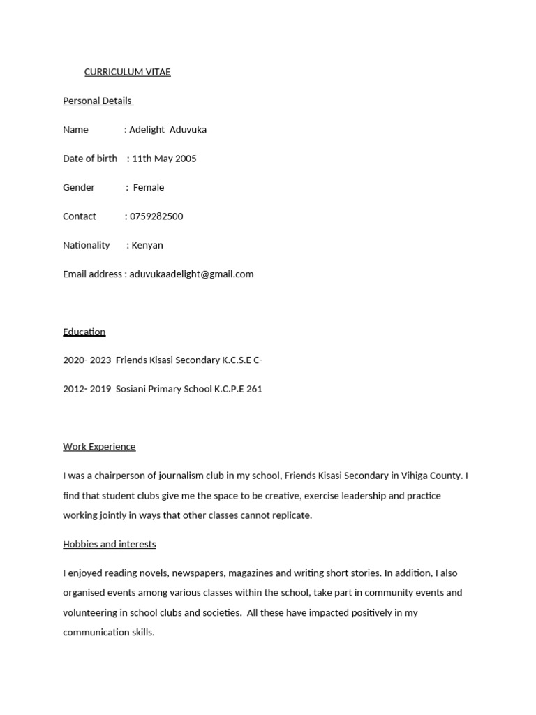 CURRICULUM VITAE-WPS Office. Document | PDF