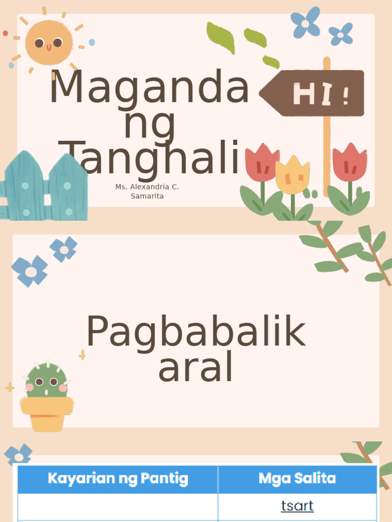 Q1 Filipino 2 Klaster at Diptongo | PDF