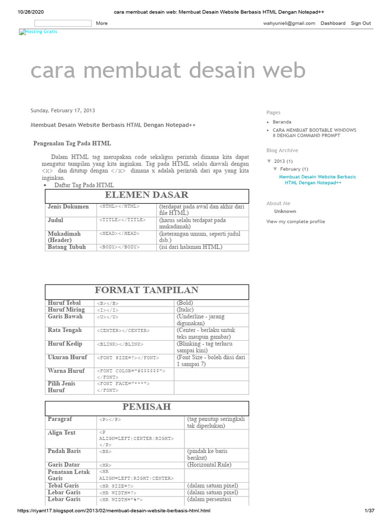 Cara Membuat Desain Web - Membuat Desain Website Berbasis HTML Dengan ...