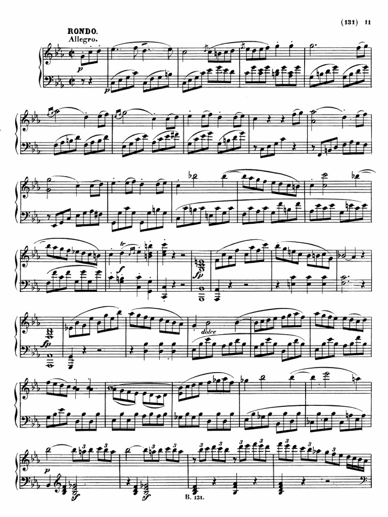 Beethoven - Pathetique Sonata 3rd Movement | PDF