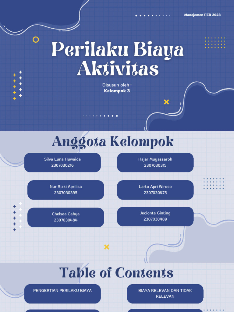 Perilaku Biaya Aktivitas Kelompok 3 | PDF