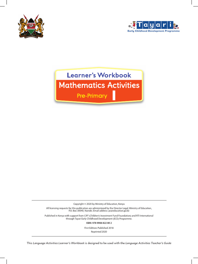 Mathematics Activities PB_PP1_MOE Copyright | PDF | Learning