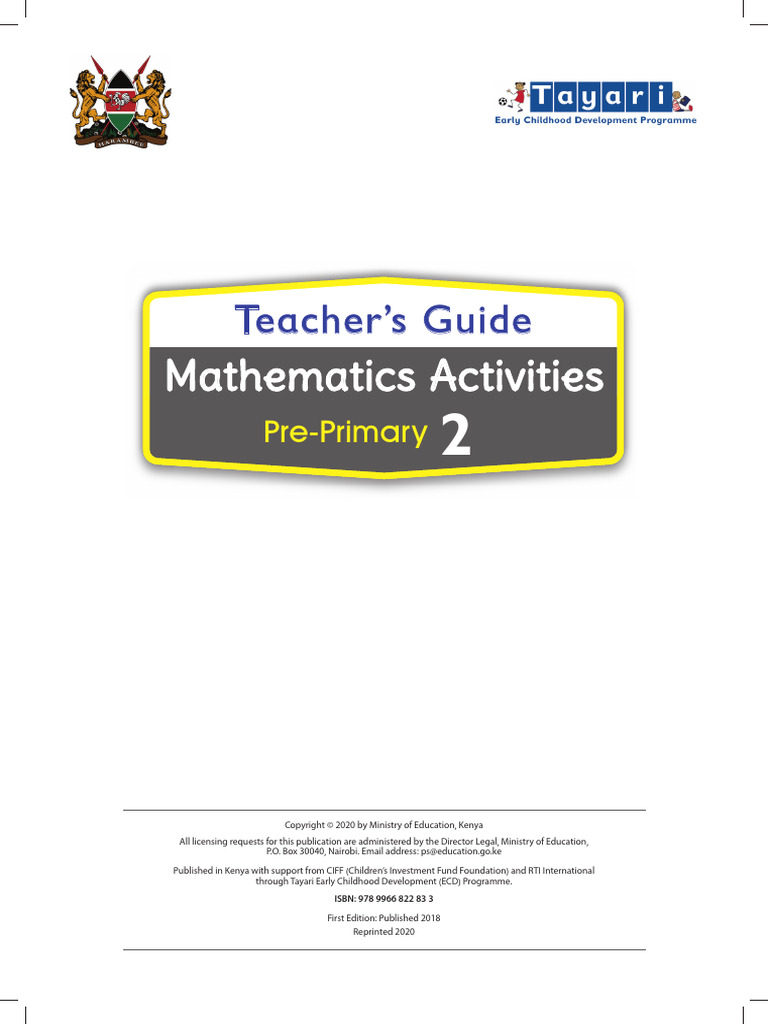 Mathematics Activities TG PP2_MOE Copyright | PDF | Learning | Teachers