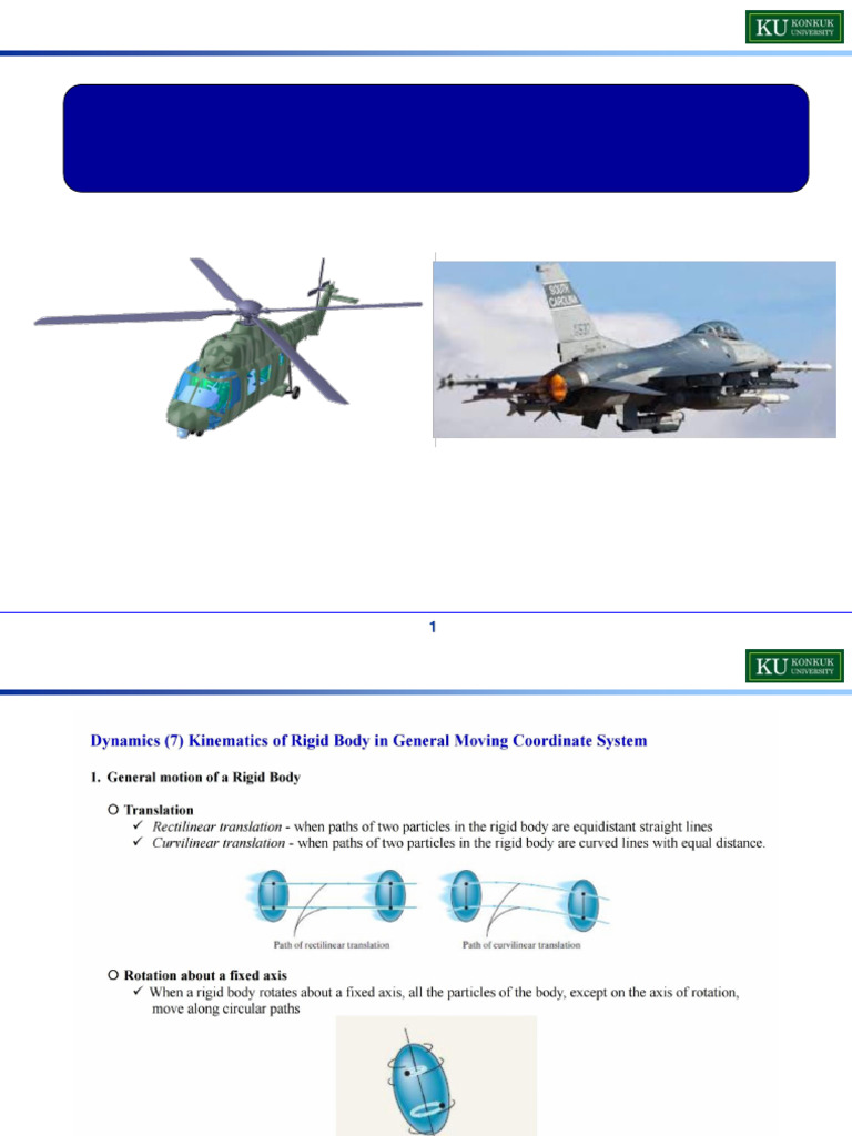 7B. Kinematics of Rigid Body in General Moving Coordinate System | PDF ...