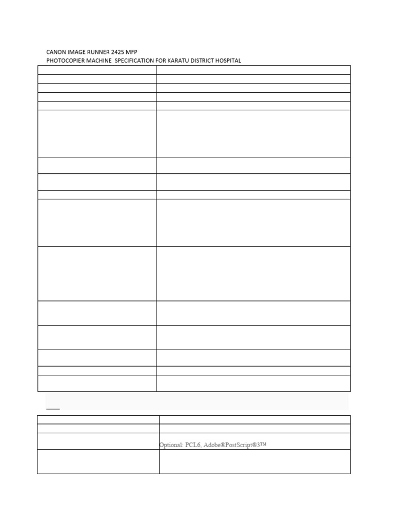 Canon Image Runner 2425 MFP | PDF | Computer Network | Printer (Computing)