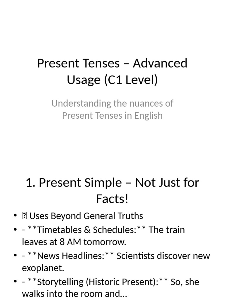 Present_Tenses_C1 | PDF