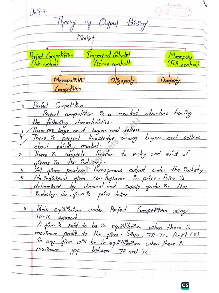 Price and Output Determination | PDF