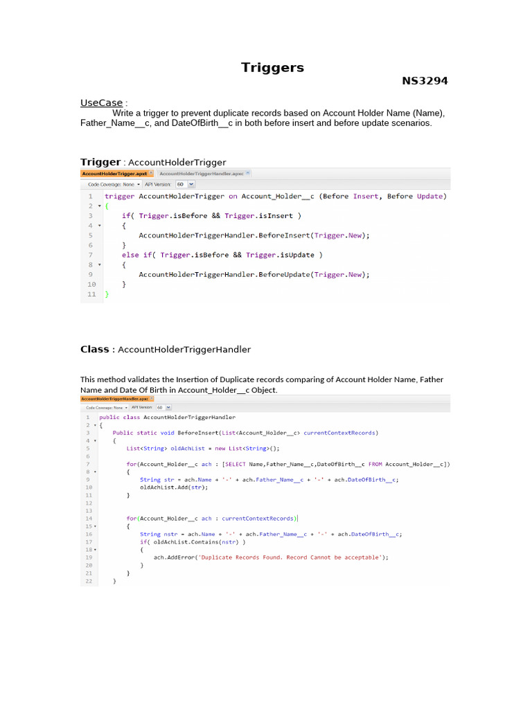 Salesforce Triggers for Account Management | PDF | Use Case | Financial ...