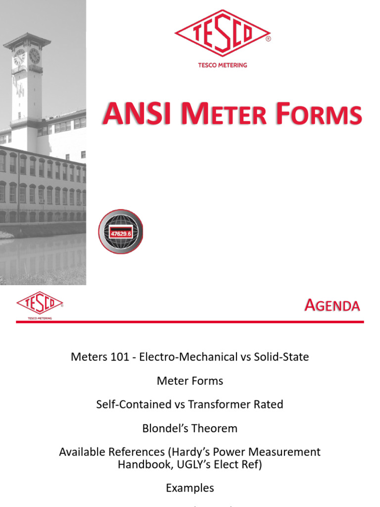 ANSI Meter Forms Perry Lawton North Carolina Meter School 2024 | PDF ...