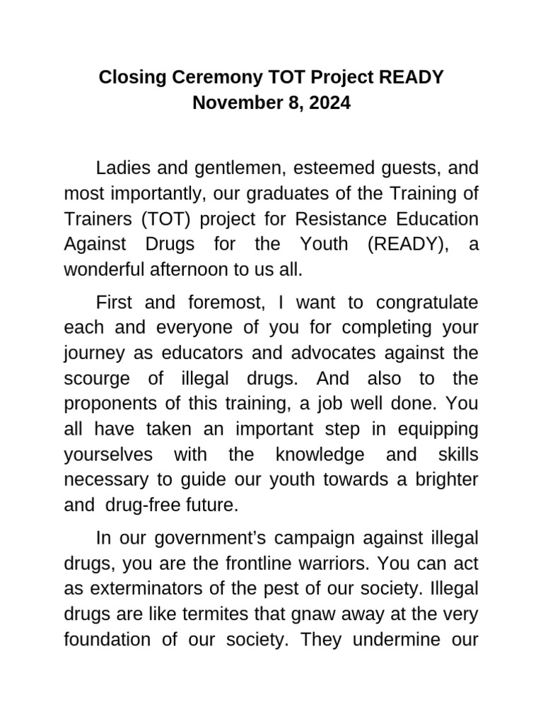 TOT Project READY November 8, 2024 | PDF