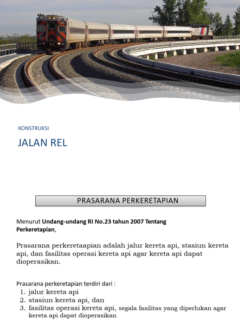 Konstruksi dan Struktur Jalan Rel Kereta | PDF