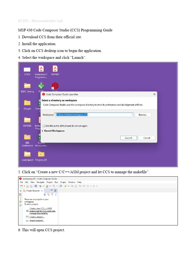 MSP430 CCS IDE Programming | PDF
