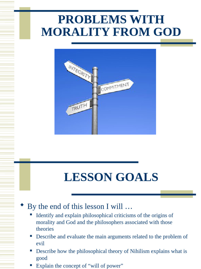 GRADE 11 PHILOSOPHY - Problems With Morality From God and Neitschze ...