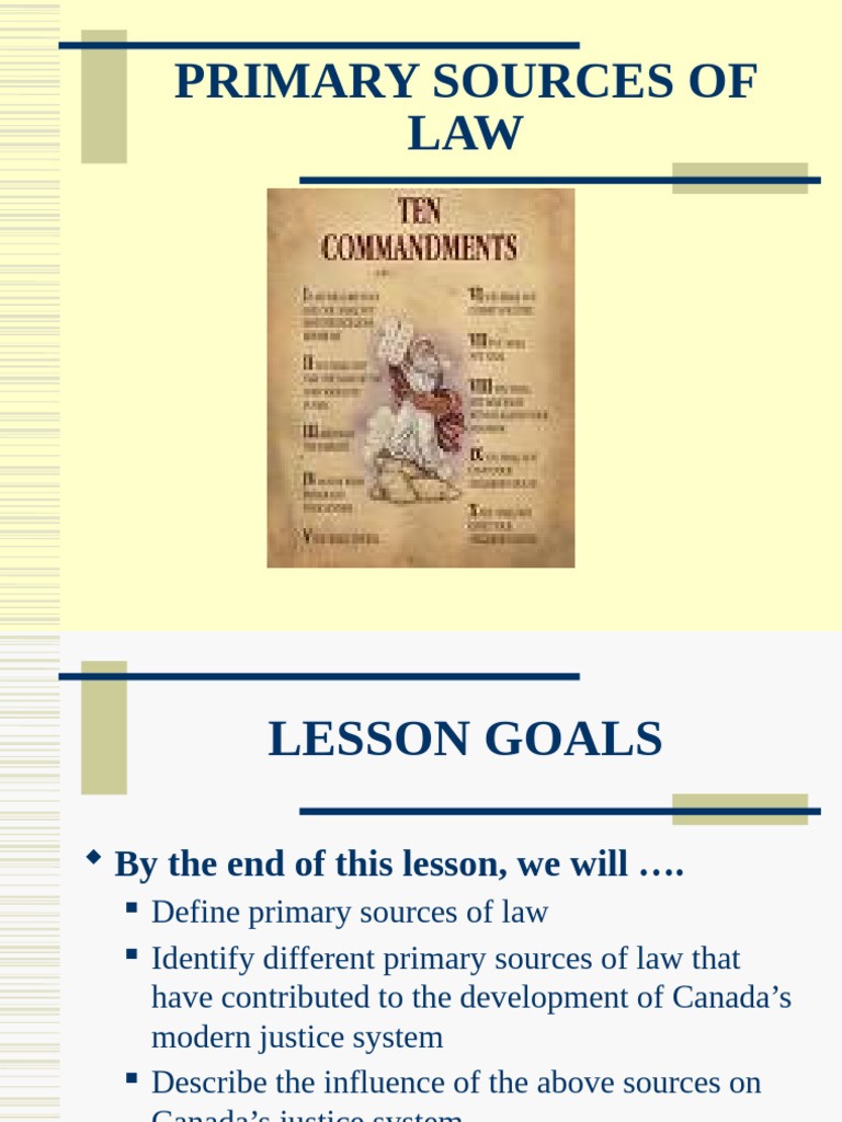 Primary Sources of Law in Canada | PDF | Rule Of Law | Crimes