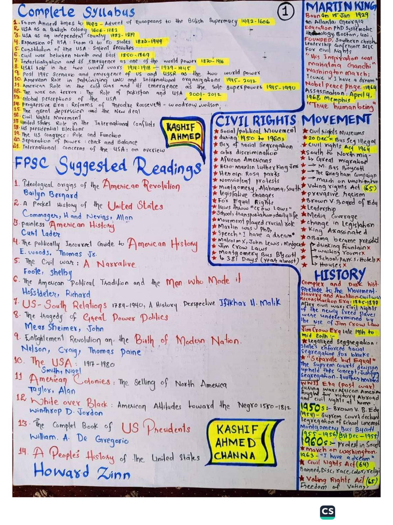 Usa History Notes | PDF