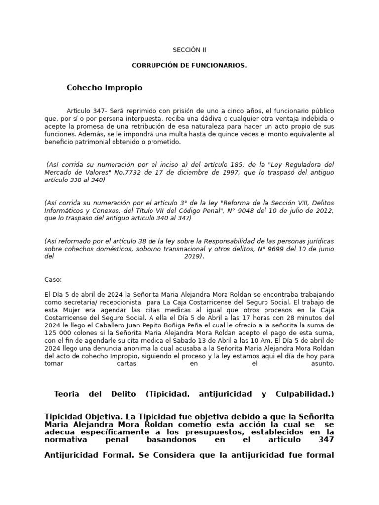 Cohecho Propio e Impropio | PDF | Soborno | Justicia penal