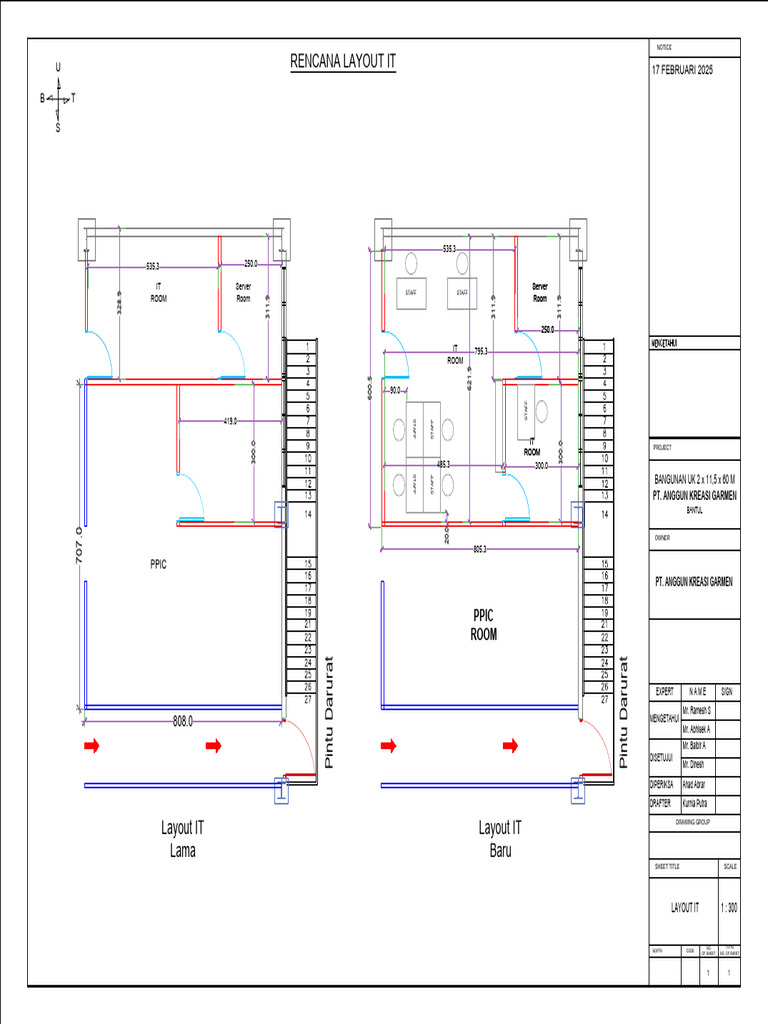 DENAH RENCANA PARTISI IT New 17022025 | PDF