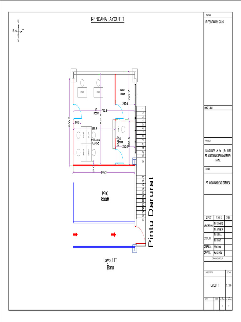 DENAH RENCANA PARTISI IT 17022025 | PDF