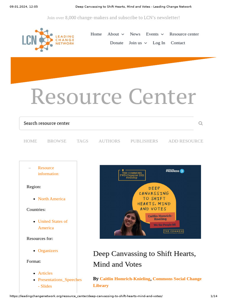 Deep Canvassing for Voter Engagement | PDF