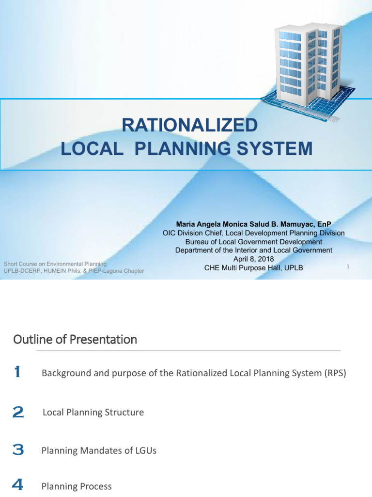 B. Rationalized Planning System | PDF | Taxes | Policy