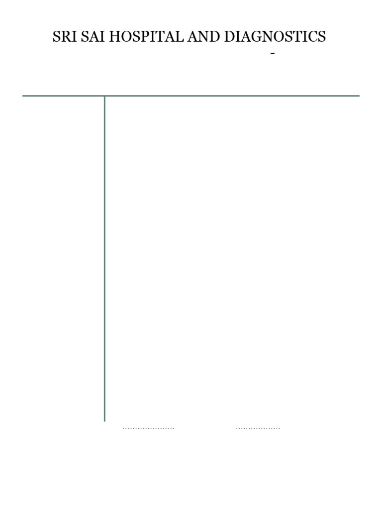 Sri Sai Hospital and Diagnostics | PDF