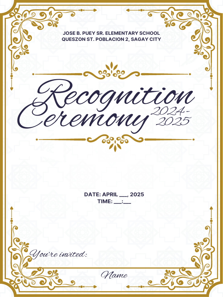 Recognition Ceremony Program | PDF