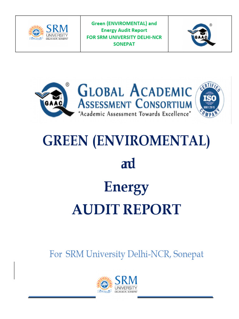 SRM University Green Energy Audit Report | PDF | Auditor's Report ...