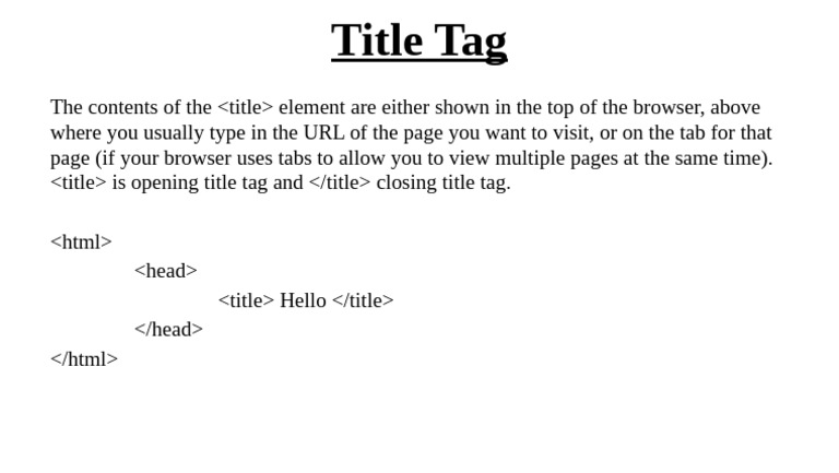 Title Tag | PDF