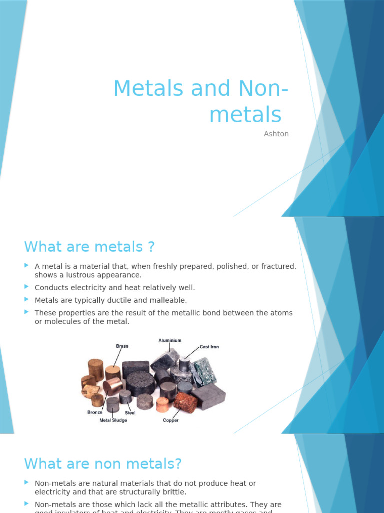Metals and Non - Metals | PDF