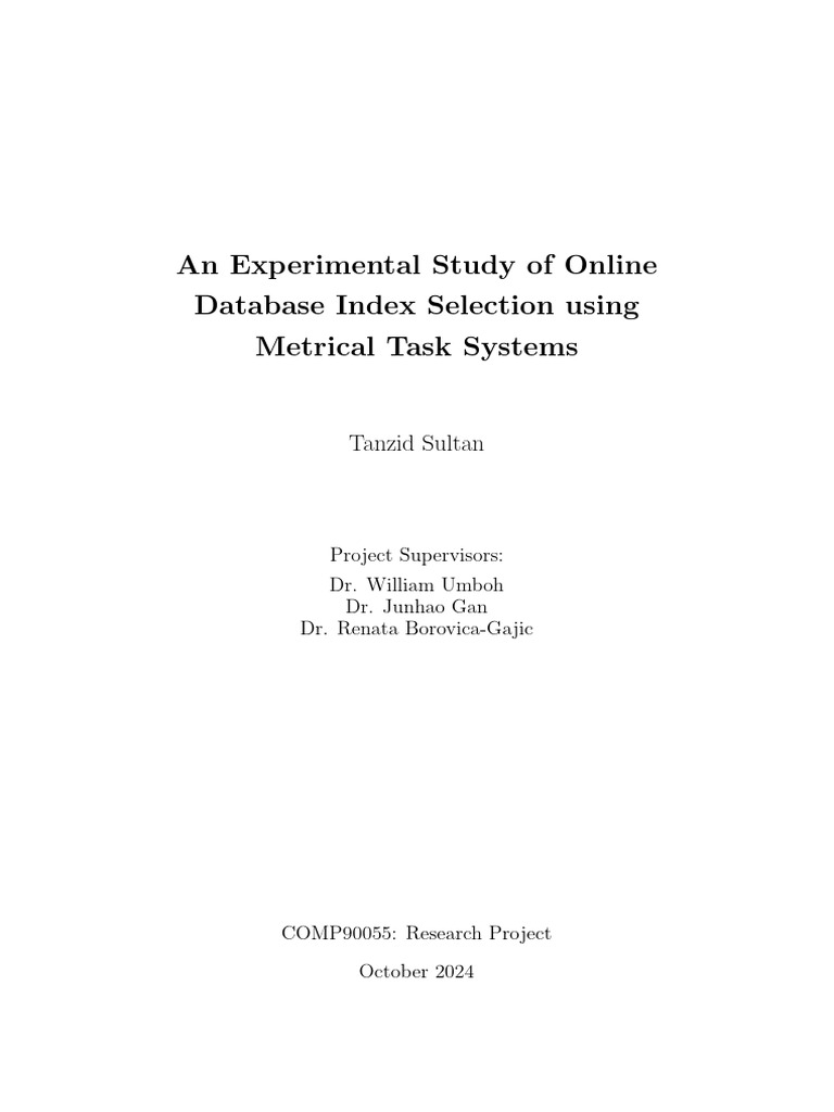 COMP90055_Thesis | PDF | Database Index | Databases