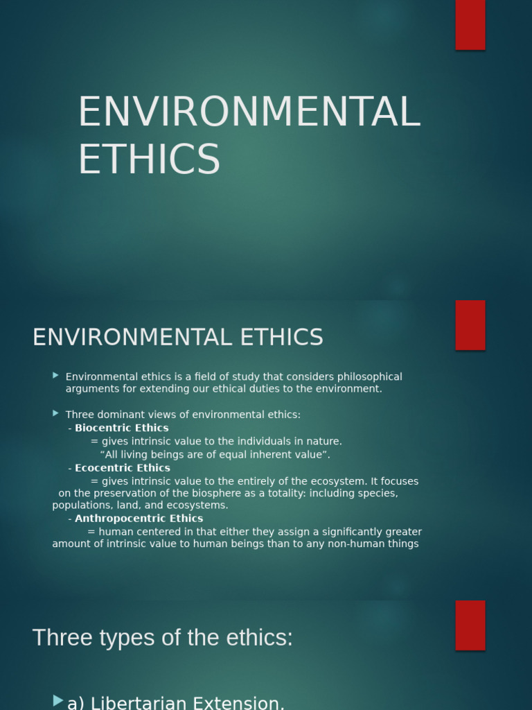 Environmental Ethics | PDF | Environmental Ethics | Natural Environment