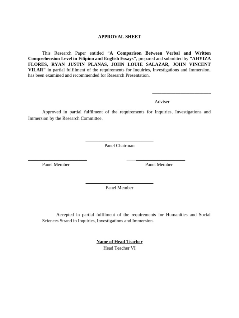 APPROVAL-SHEET | PDF