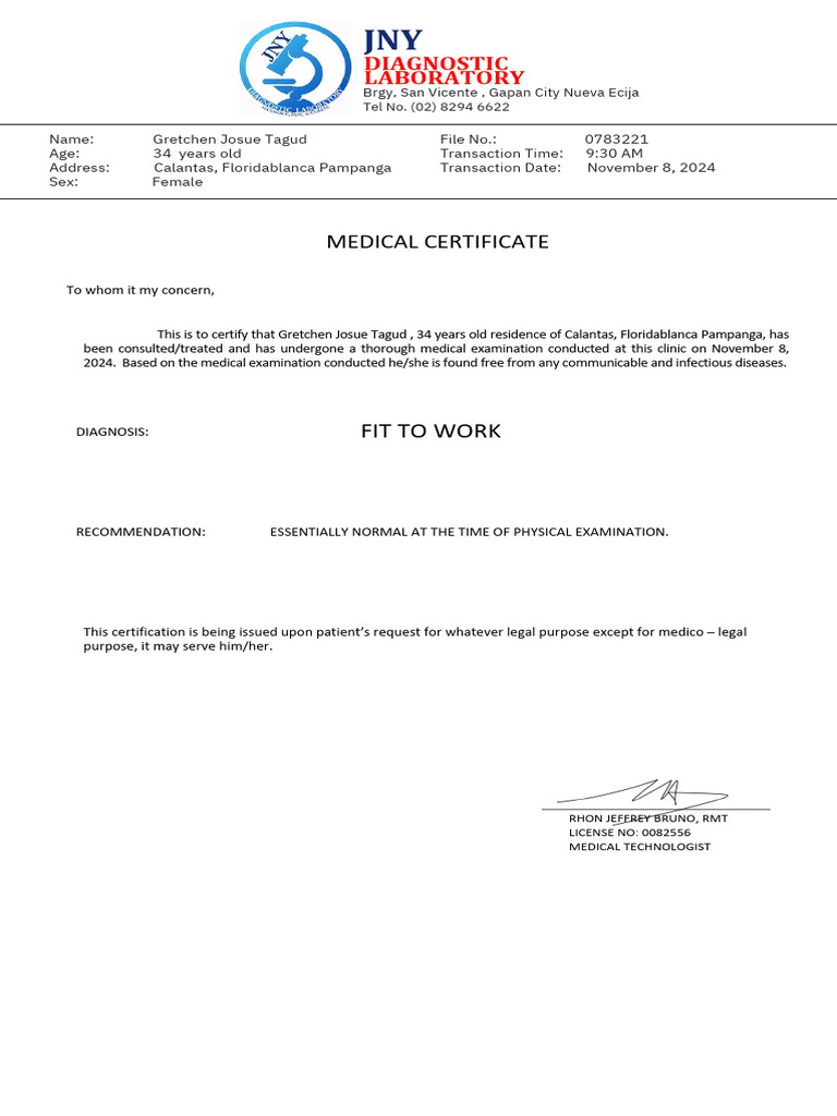 Gretchen Fit To Work | PDF