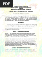 Code of Ethics For Professional Teachers | PDF | Teachers