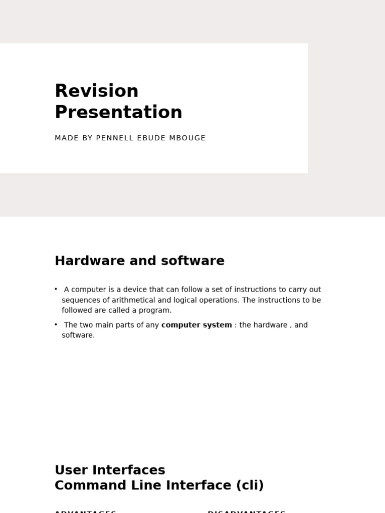 Ict Revision Presentation | PDF