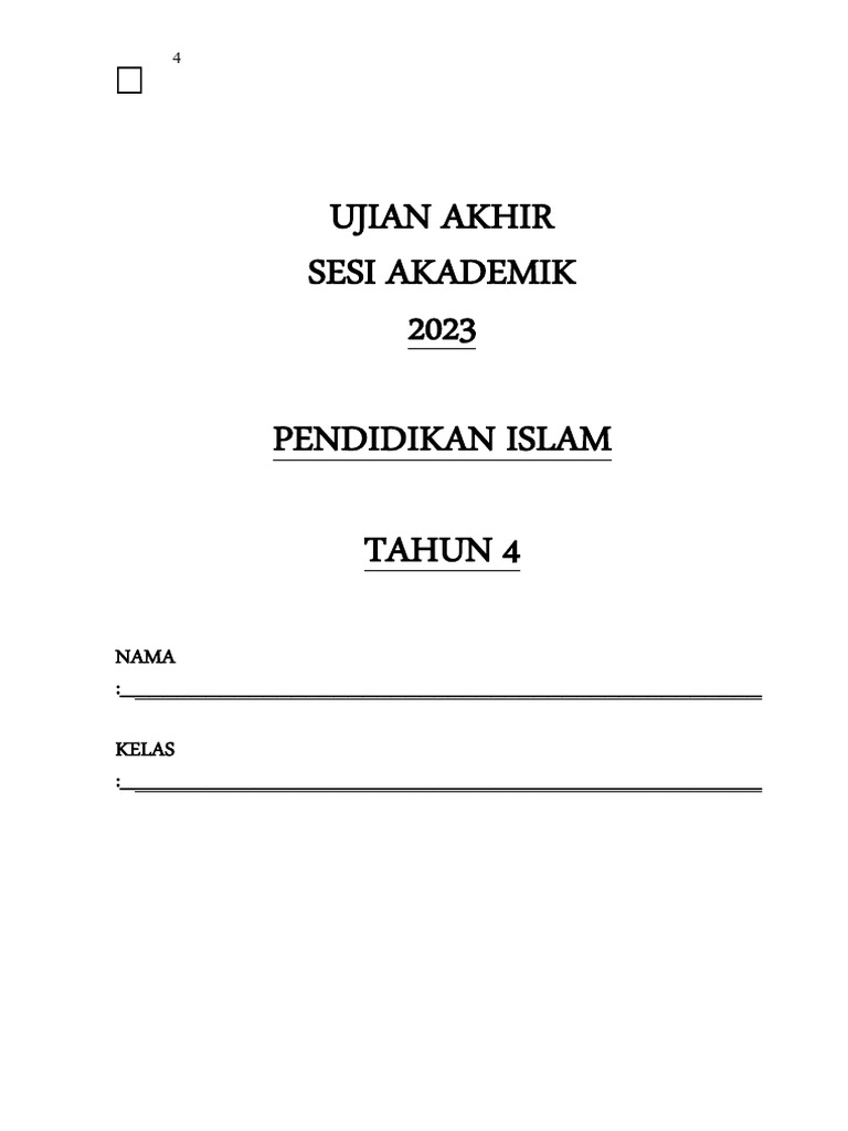 Skema Uasa Pai T4 Set 2 | PDF