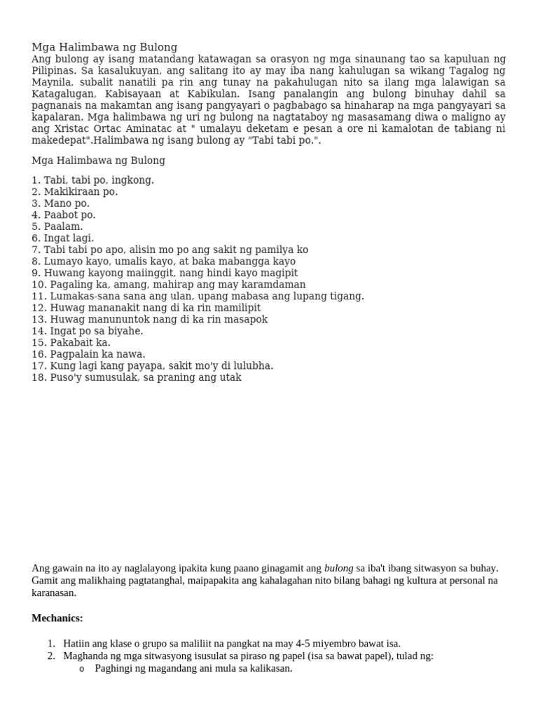 365277195-bulong | PDF