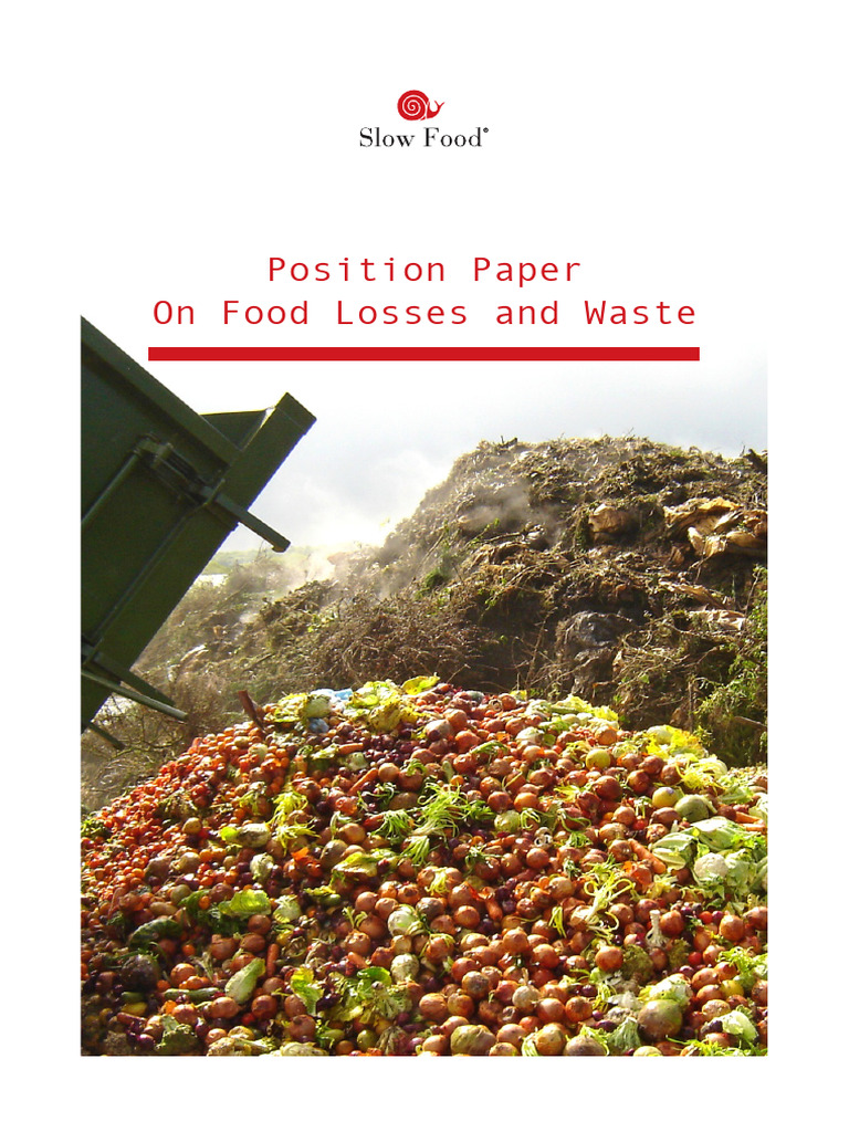 Food Loss and Waste: A Position Paper | PDF | Waste Management | Waste