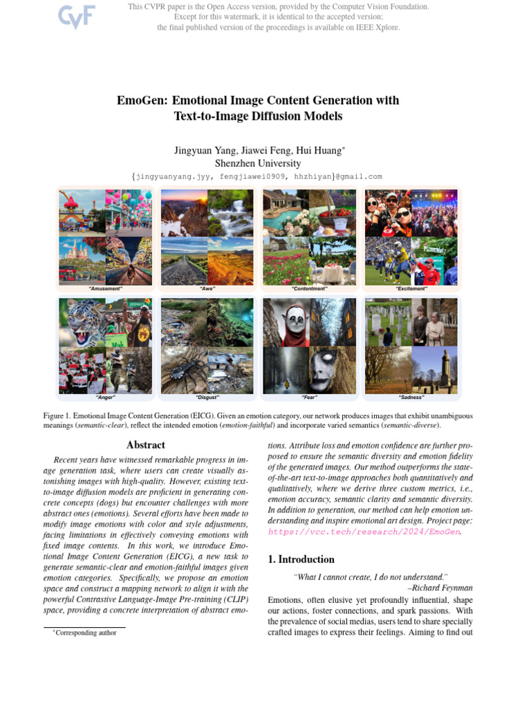 Yang EmoGen Emotional Image Content Generation With Text-to-Image Diffusion Models CVPR 2024 ...