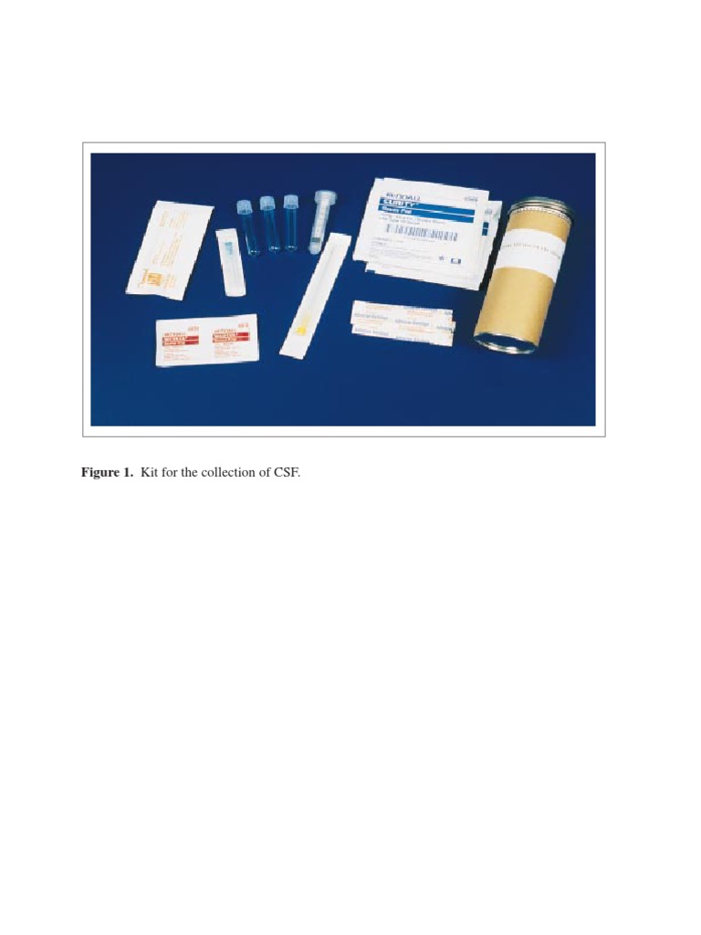 Figure 1. Kit For The Collection of CSF | PDF | Cerebrospinal Fluid ...